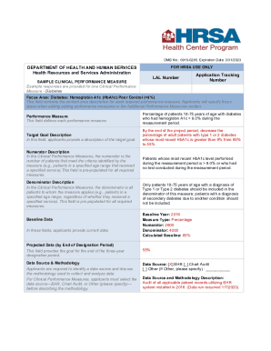 Fillable Online bphc hrsa Sample Clinical Performance Measure, Clinical ...