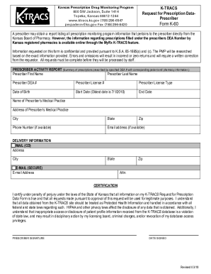 Fillable Online K-TRACS - Kansas State Board of Pharmacy Fax Email ...