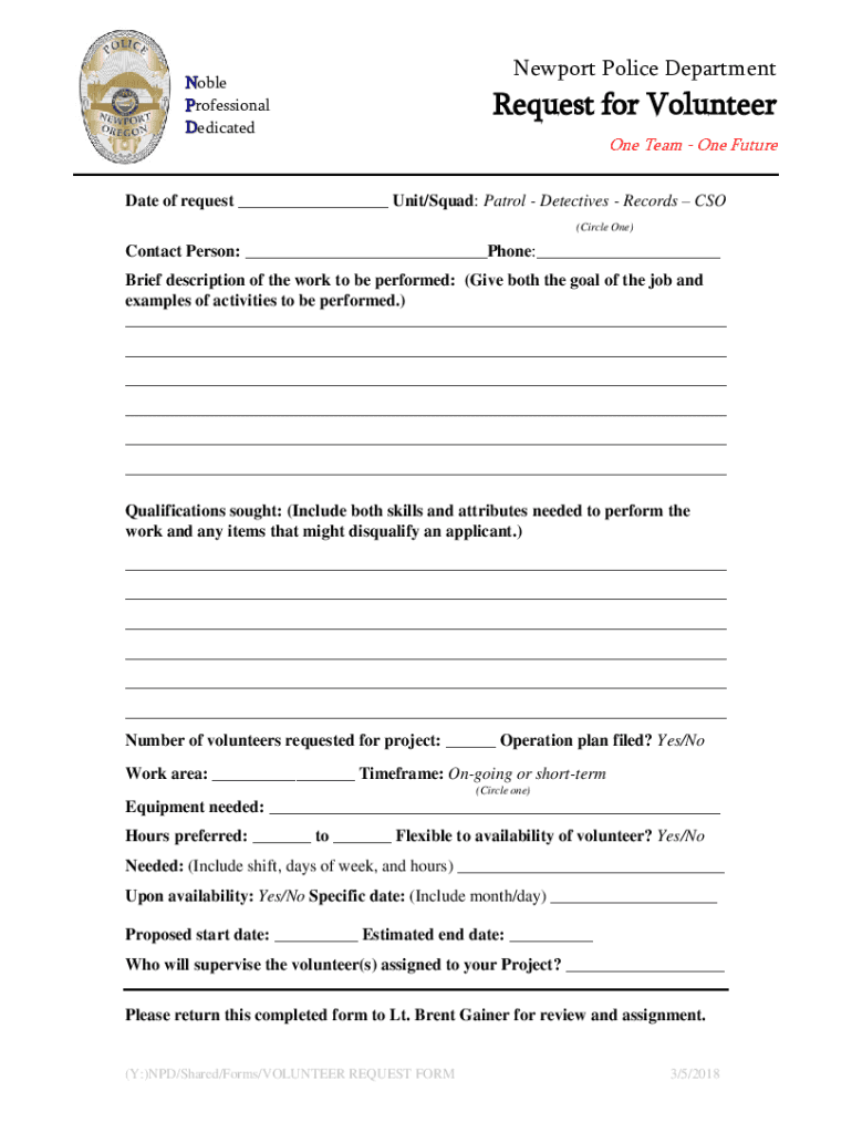 Fillable Online NEWPORT POLICE DEPARTMENT RECORDS REQUEST FORM ...