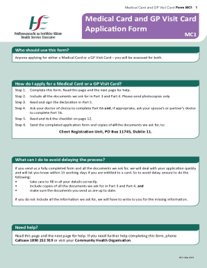 Hse Medical Card Application - Fill Online, Printable, Fillable, Blank ...