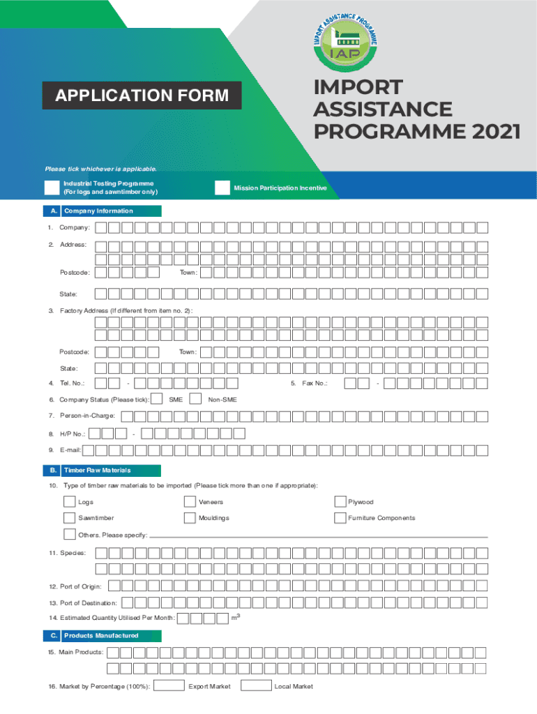 Fillable Online IAP 2021 form Fax Email Print - pdfFiller