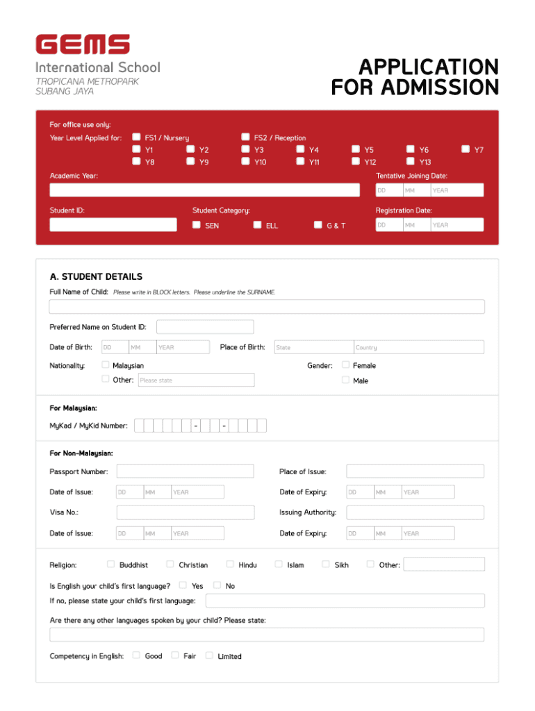 Fillable Online GIM Application form with privacy and medical ...