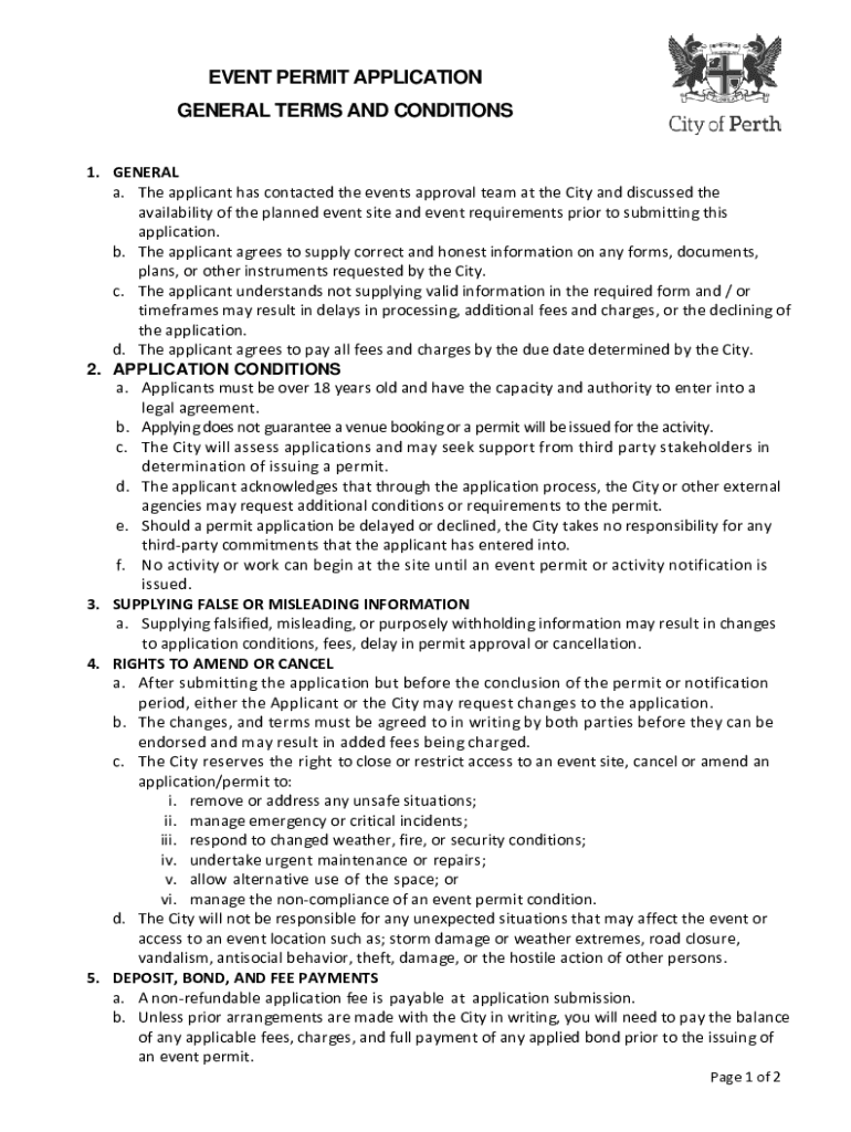 Fillable Online Sydney Harbour Foreshore Authority - Outdoor Space Conditions and Application ...