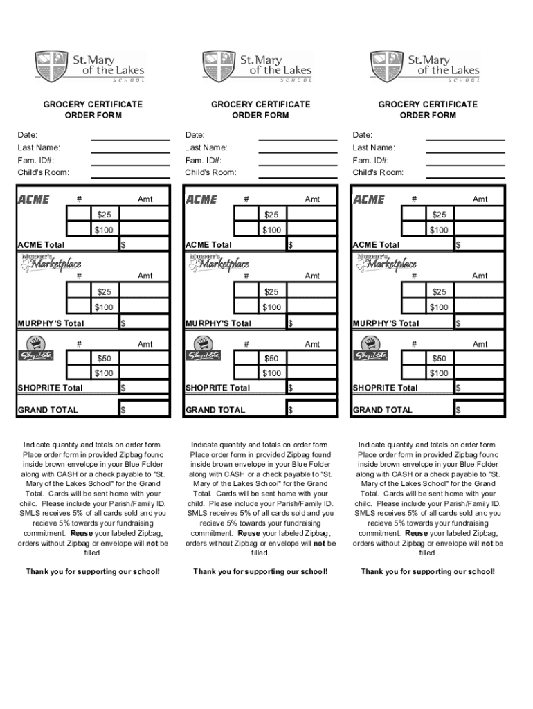Fillable Online SML Grocery forms.xlsx Fax Email Print - pdfFiller