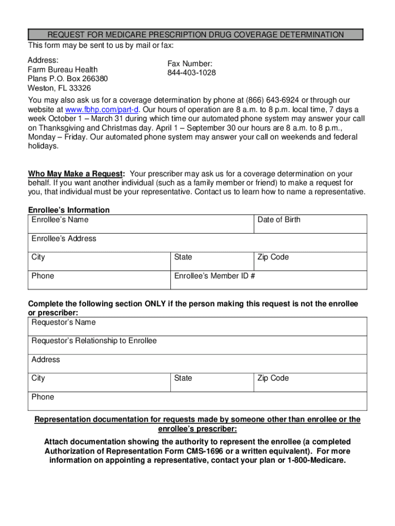 Fillable Online Farm Bureau Health Plans 1-877-239-4565 Prior ...