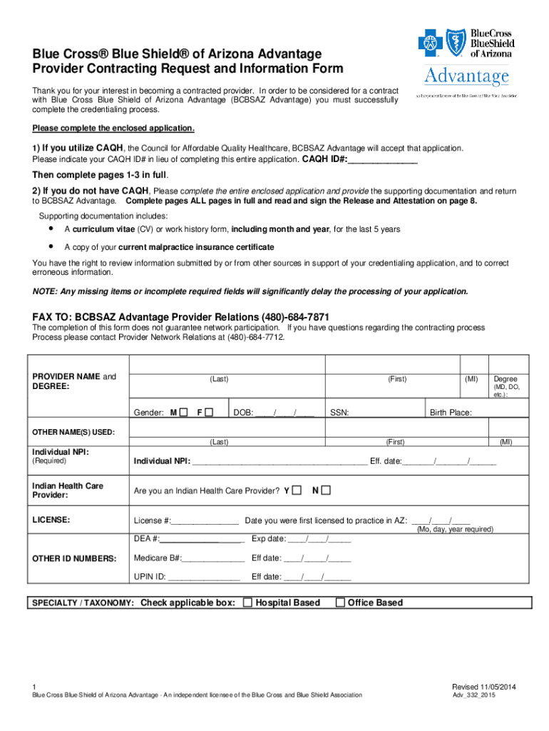 Fillable Online AZBlue - Healthcare Professionals: Forms and Resources Fax Email Print - pdfFiller