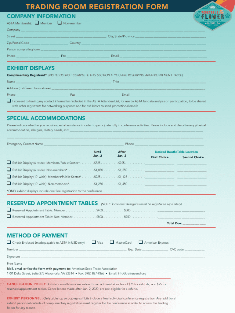 Fillable Online TRADING ROOM REGISTRATION FORM Fax Email Print - pdfFiller
