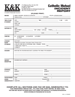 Fillable Online PDF Participant Accident Insurance Claim Form - Diocese ...