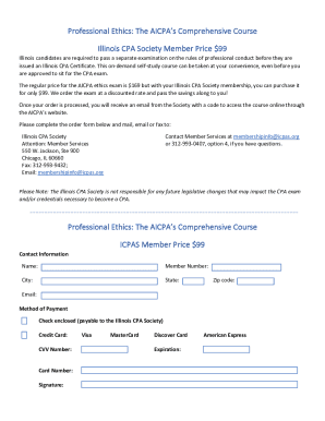 Fillable Online Professional Ethics AICPA Course Fax Email Print ...