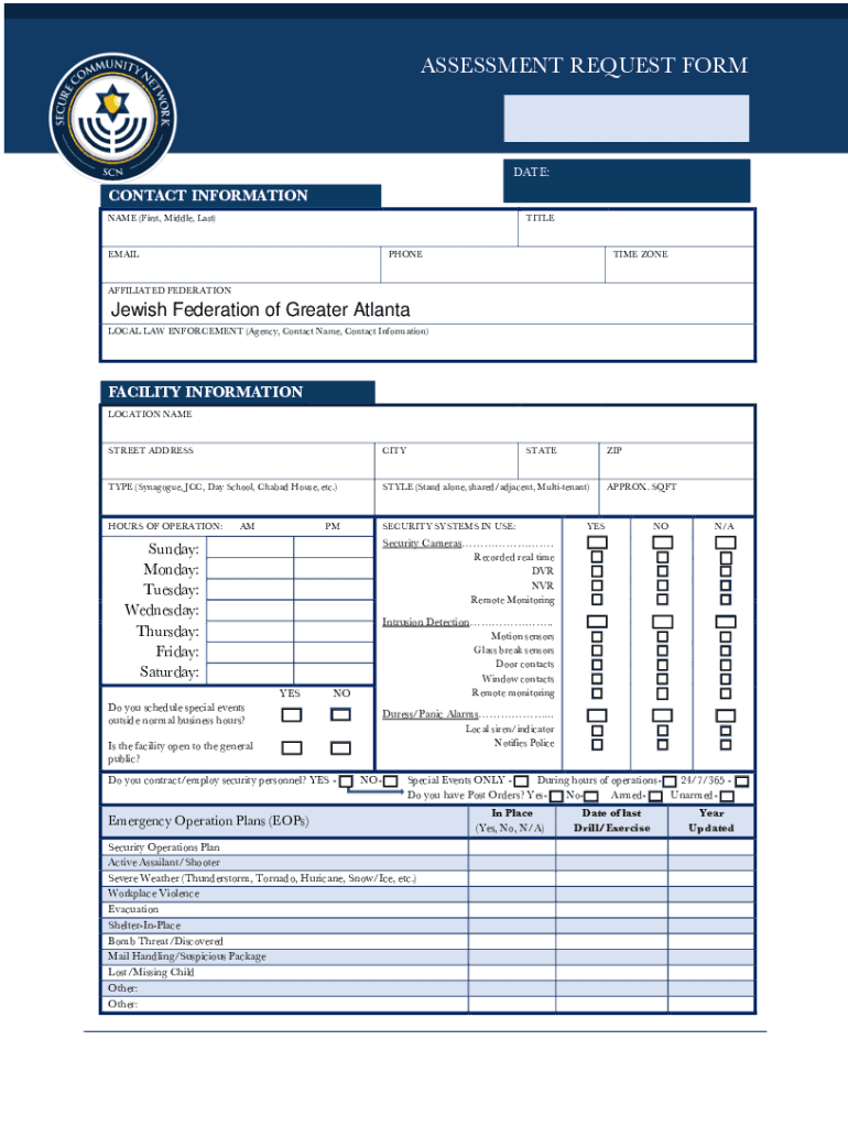 Fillable Online Assessment Request Form.docx Fax Email Print - pdfFiller
