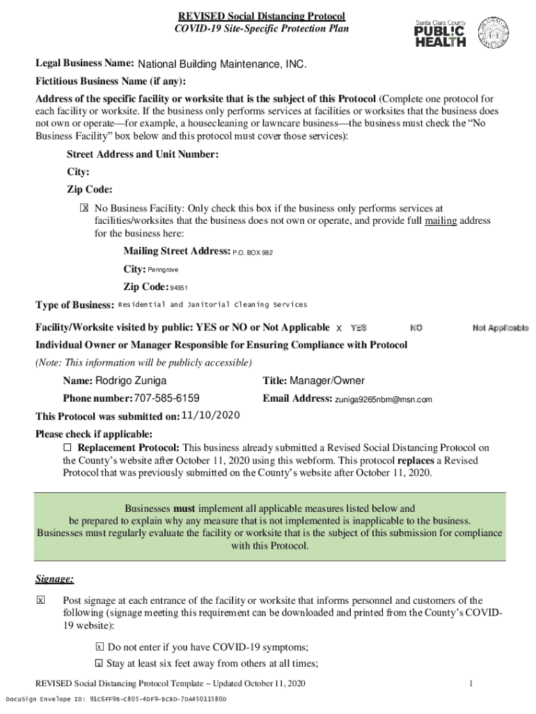 Fillable Online Legal Business Name: National Building Maintenance, INC ...