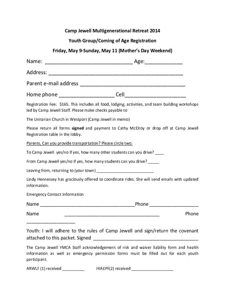 Fillable Online YG CoA registration form Fax Email Print - pdfFiller