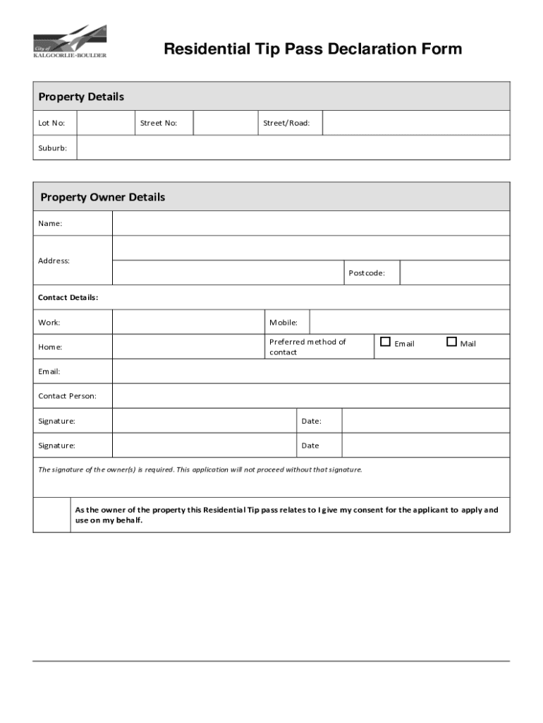 Property Pass Form - Fill Online, Printable, Fillable, Blank | pdfFiller