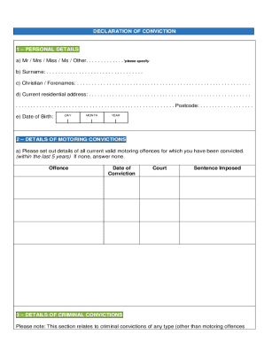 Fillable Online Disclosure of conviction form for scrap dealers Fax ...