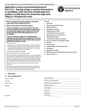 Fillable Online Environmental permit application form: change (vary) an ...