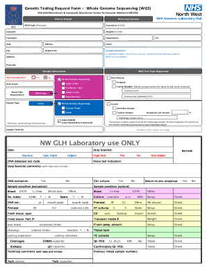 Fillable Online DOC19 - Genetic Testing Request Form - WGS - DEV7.pub ...