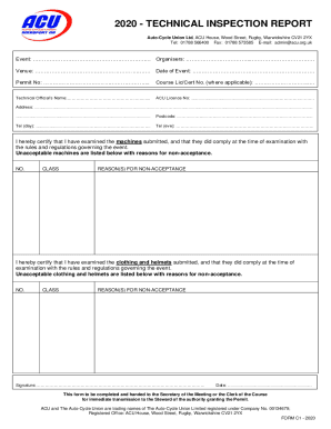 Fillable Online Get the free TECHNICAL INSPECTION REPORT FORM ... Fax ...