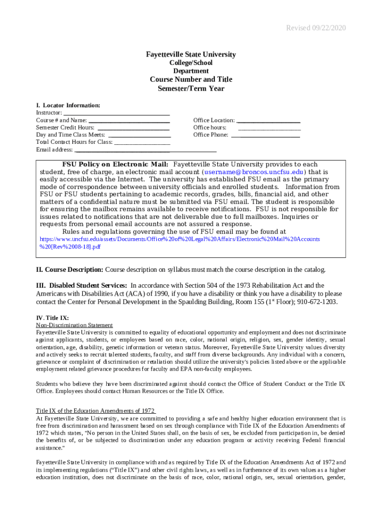 351 or - Fayetteville State University College of Arts and ... Doc ...