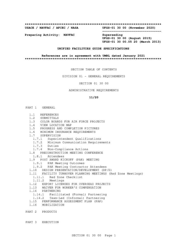 Fillable Online UFGS 01 20 00 Price and Payment Procedures Fax Email ...