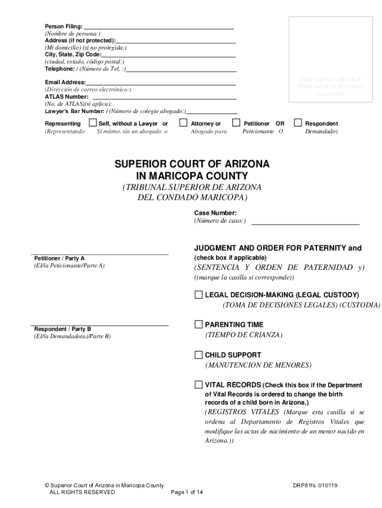 Fillable Online superiorcourt maricopa with LEGAL DECISION-MAKING (Legal Custody), PARENTING ...