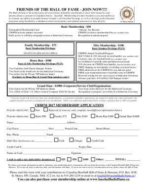 Fillable Online The Hall of Fame is the perfect place for generations of families and friends to ...