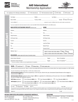 Fillable Online Fillable Online Combined AAO-WFO application Fax Email ...
