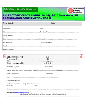 Fillable Online PHLEBOTOMYAPPLICATION FORM 1 Fax Email Print - pdfFiller