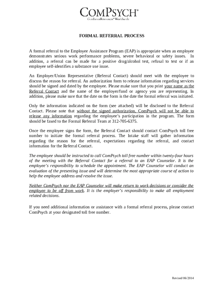 EXAMPLE OF AL WRITTEN REFERRAL TO THE EAPEXAMPLE OF AL WRITTEN REFERRAL ...