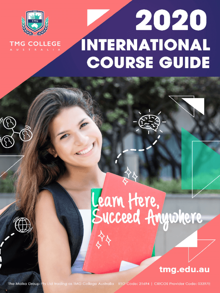 Fillable Online TMG College Australia - 2020 International Course Guide ...