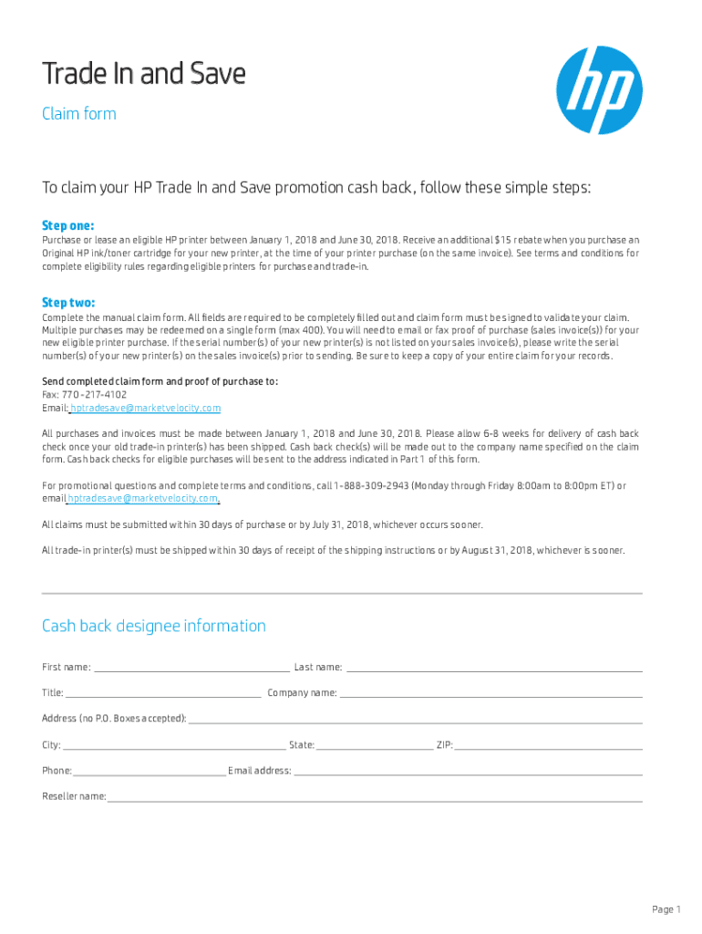 Fillable Online Trade In and Save - HubSpot Fax Email Print - pdfFiller
