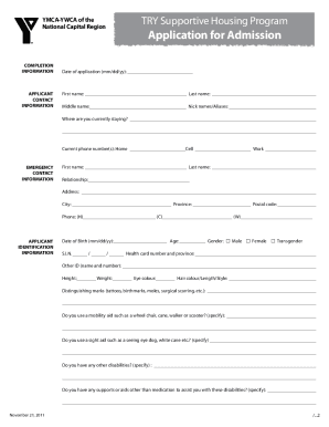 Fillable Online TRY Supportive Housing Application Form Fax Email Print ...