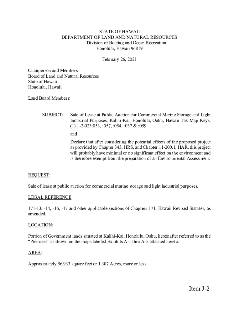 Fillable Online Sale of Lease at Public Auction for Commercial Marine ...