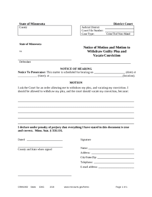 CRM1002 "Notice of Motion and Motion to Withdraw ... Doc Template ...
