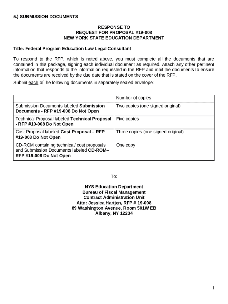 nysed-rfp-15-008 Request For Proposal Test (Assessment) Doc Template ...