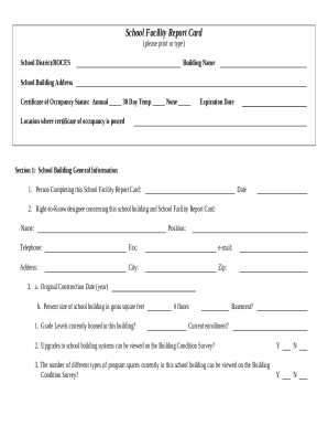 School Facility Report Card - New York State Education ... Doc Template ...