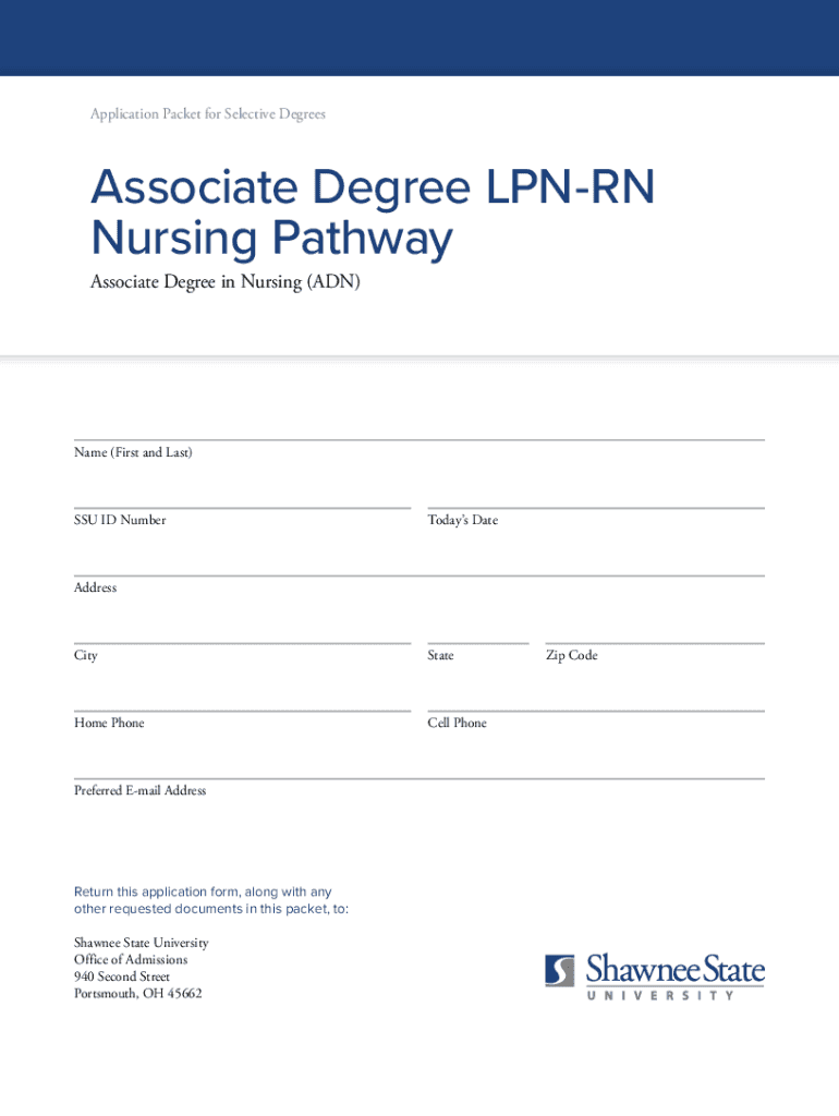 Fillable Online Eligibility Form for Nursing Associate Degree (LPN-RN ...