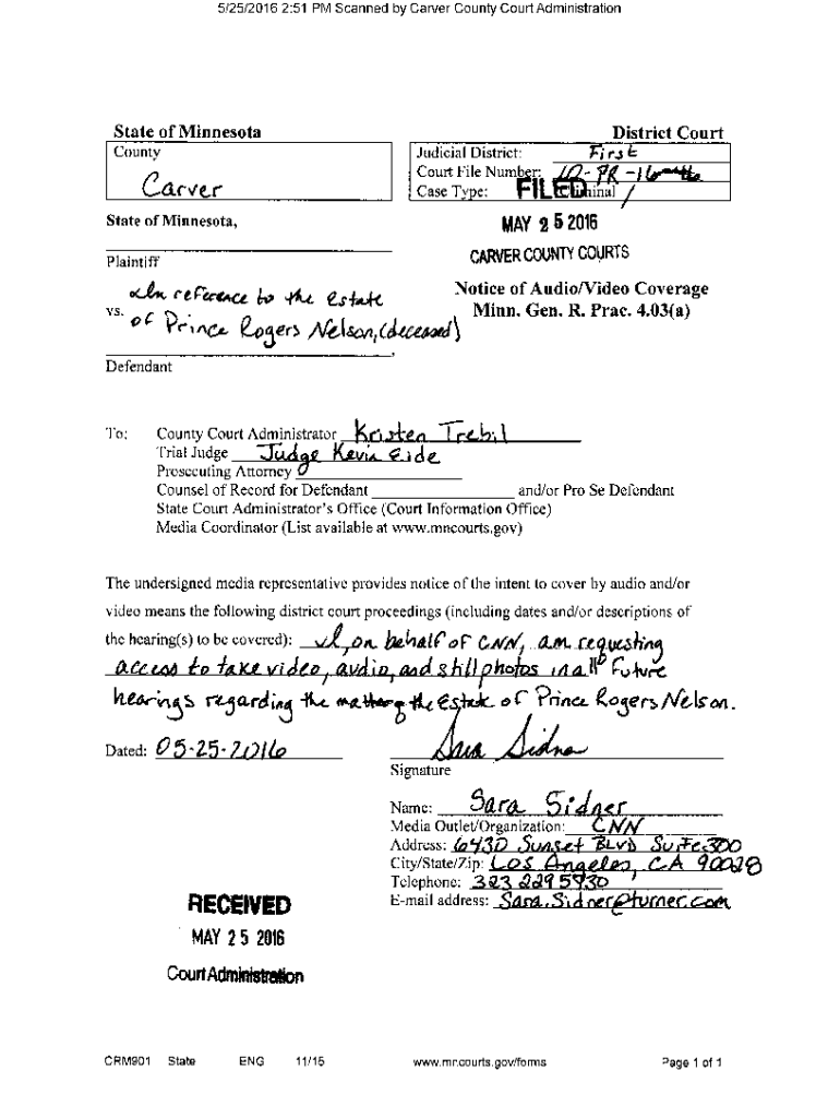 Fillable Online of Minnesota District - mncourts.gov Fax Email Print - pdfFiller