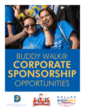 Fillable Online National Buddy Walk ProgramNDSSNational Buddy Walk ...