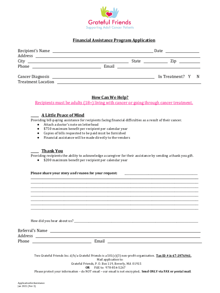 Fillable Online Financial Assistance Application - WA State Licensing ...