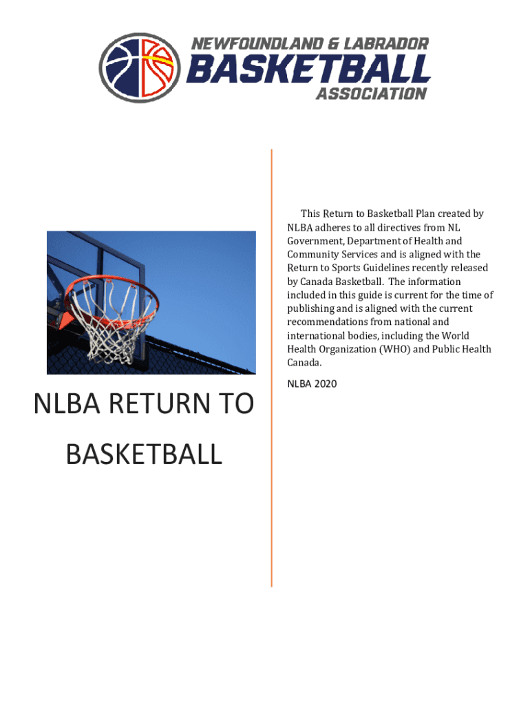 Fillable Online Newfoundland Labrador Basketball Association (NLBA ...