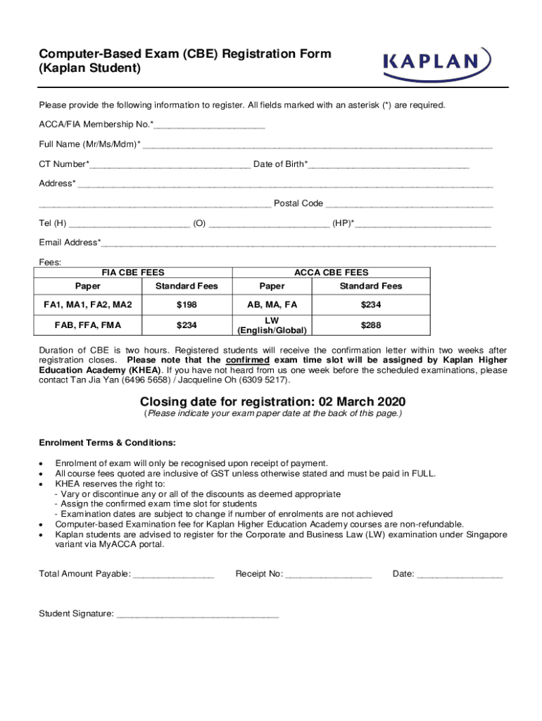 Fillable Online (Kaplan Student) Fax Email Print - pdfFiller