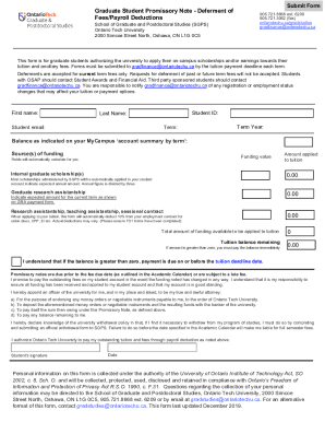 Fillable Online Graduate Promissory Note for Deferment Form Fax Email ...