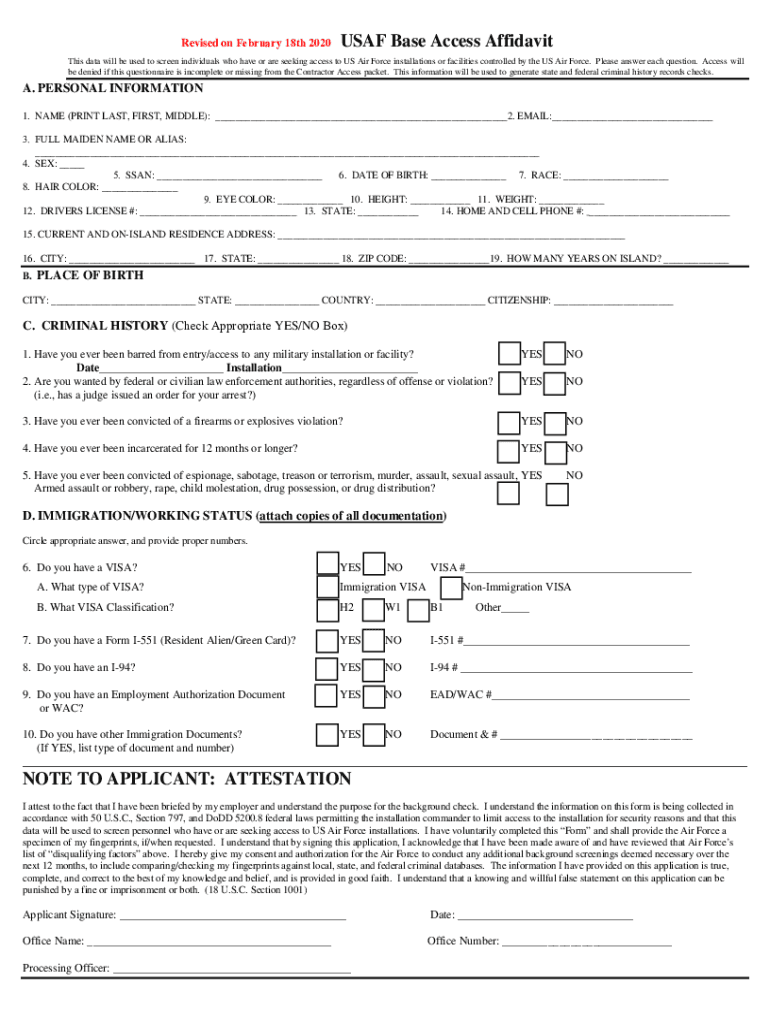 Fillable Online Instructions: Military affidavit court formMass ...
