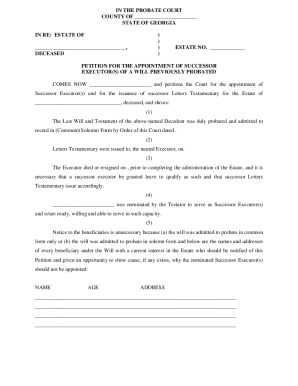 Fillable Online Appointment Successor - Fill Out and Sign Printable PDF ...