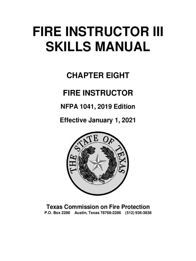Fillable Online PDF NFPA 1041 Fire & Emergency Services Instructor Fax ...