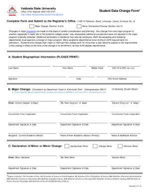 Fillable Online Student-Information-Change-Form-Registrar.docx Fax Email Print - pdfFiller
