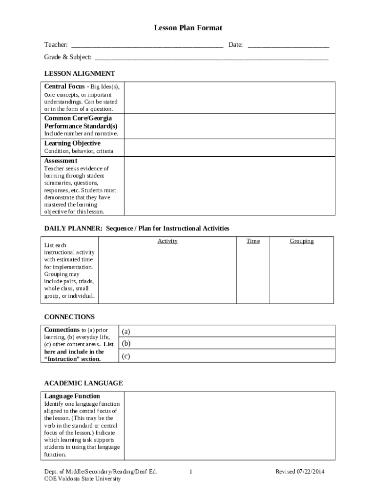 180 Lesson Plan Templates ideaslesson plan templates ... Doc Template ...