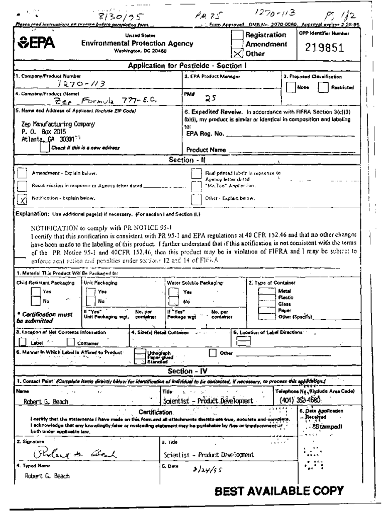 Fillable Online U.S. EPA, Pesticide Product Label, FORMULA 777 - E.C ...
