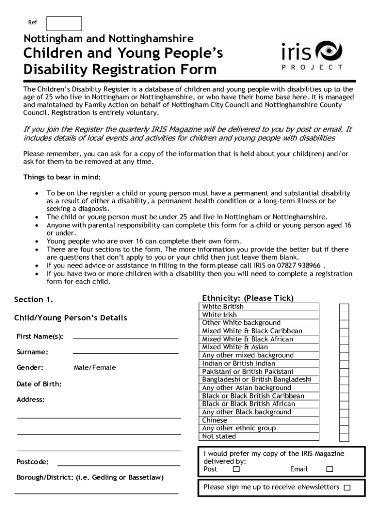 Fillable Online IRIS Database Registration Form Fax Email Print - pdfFiller