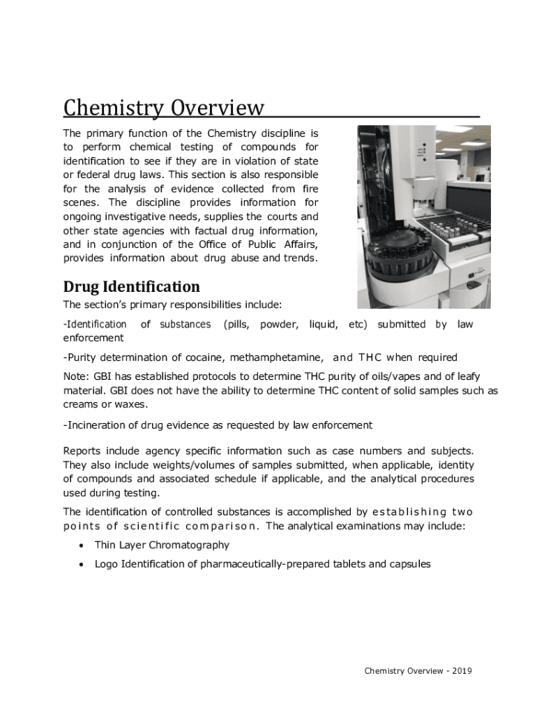 Fillable Online PDF Chemistry Services - Drug Identification - Georgia ...